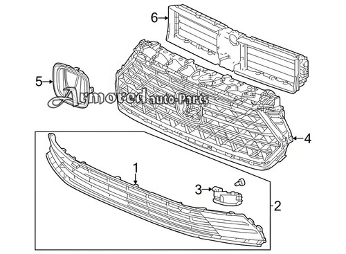 OEM 75710-30A-A01 Front Grille Emblem ACC Radar Fits for 2023-2025 ...