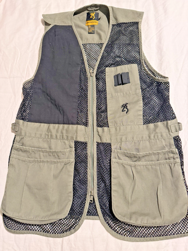 Browning Reactar Meduim Shooting Vest Mesh Recoil Pad Pocket Green ...