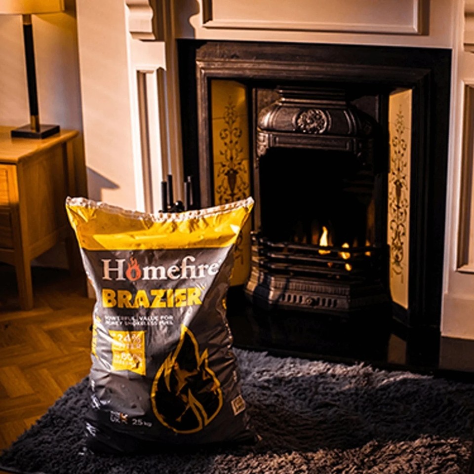 Brazier Smokeless Coal Homefire Fuel Bag Efficient Long Burning Fire ...