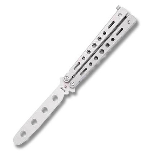 Gen Pro Balisong Trainer Practice Metal Butterfly Knife Steel Silver ...