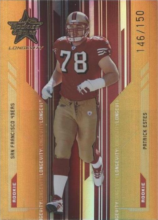 2005 Leaf Rookies & Stars Longevity - Rookie Patrick Estes #186 Gold ...