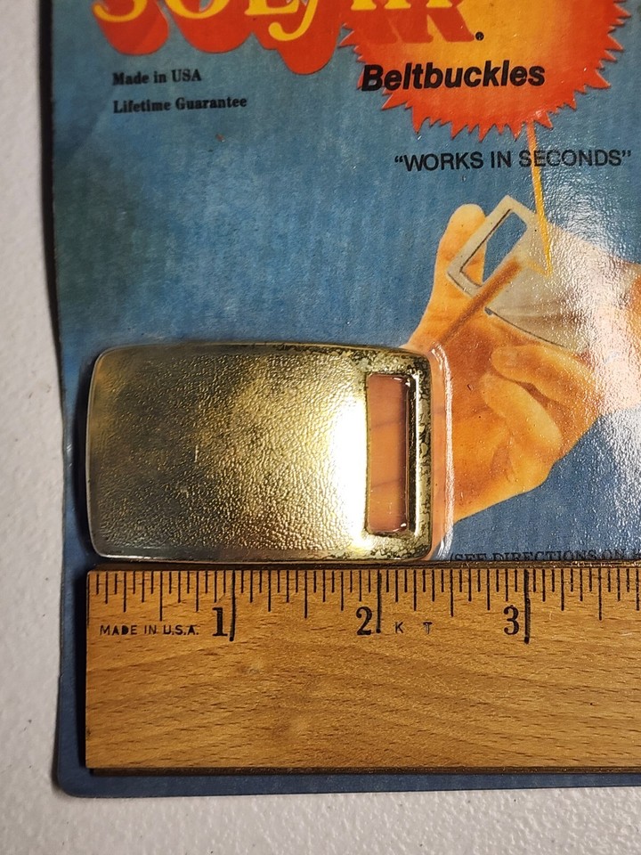Unique Solar Survival Textured Gold color vintage belt buckle. Made In ...