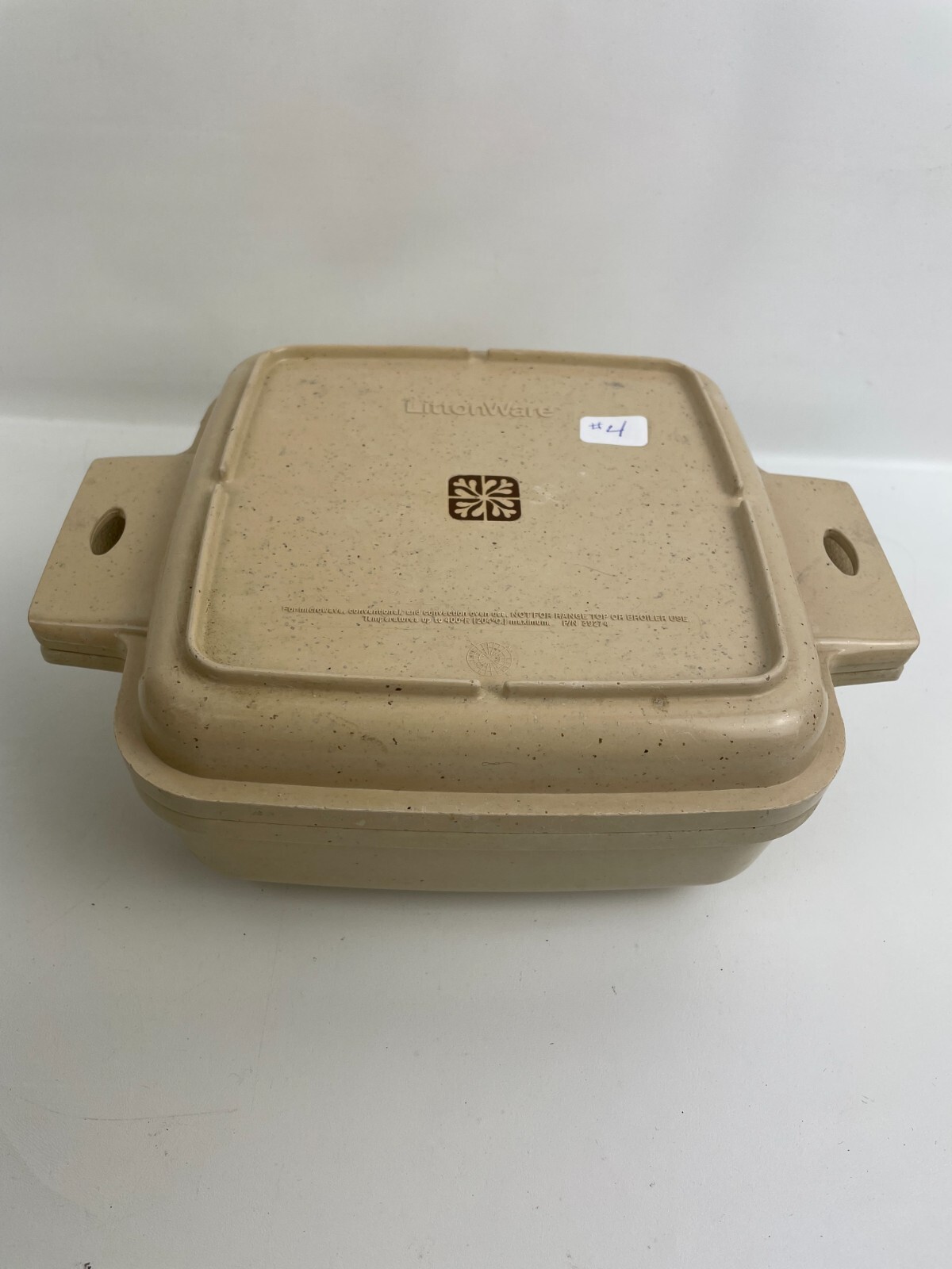 LittonWare Oven - Microwave Cookware Casserole Square 39275 Divided Lid ...