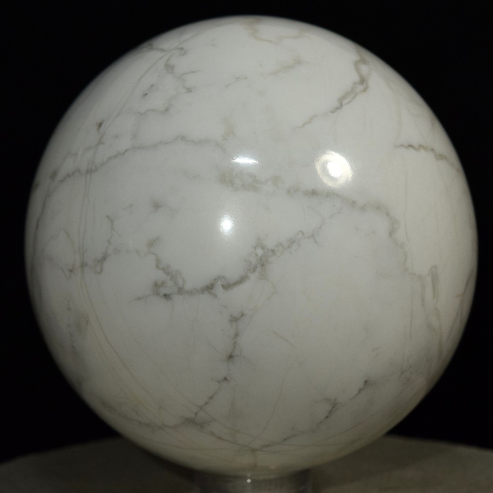 61mm White Howlite Turquoise Sphere Natural Crystal Mineral Gemstone ...