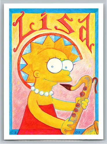 2001 Inkworks The Simpsons Mania Craig Bartlett Lisa Simpson Artwork ...