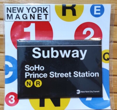 NYC MTA SUBWAY N R SoHo Prince Street Train Station Fridge Magnet NEW ...