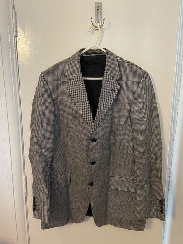 Odermark Mens Black And White Dogtooth Vintage Style Blazer Chest 42 ...