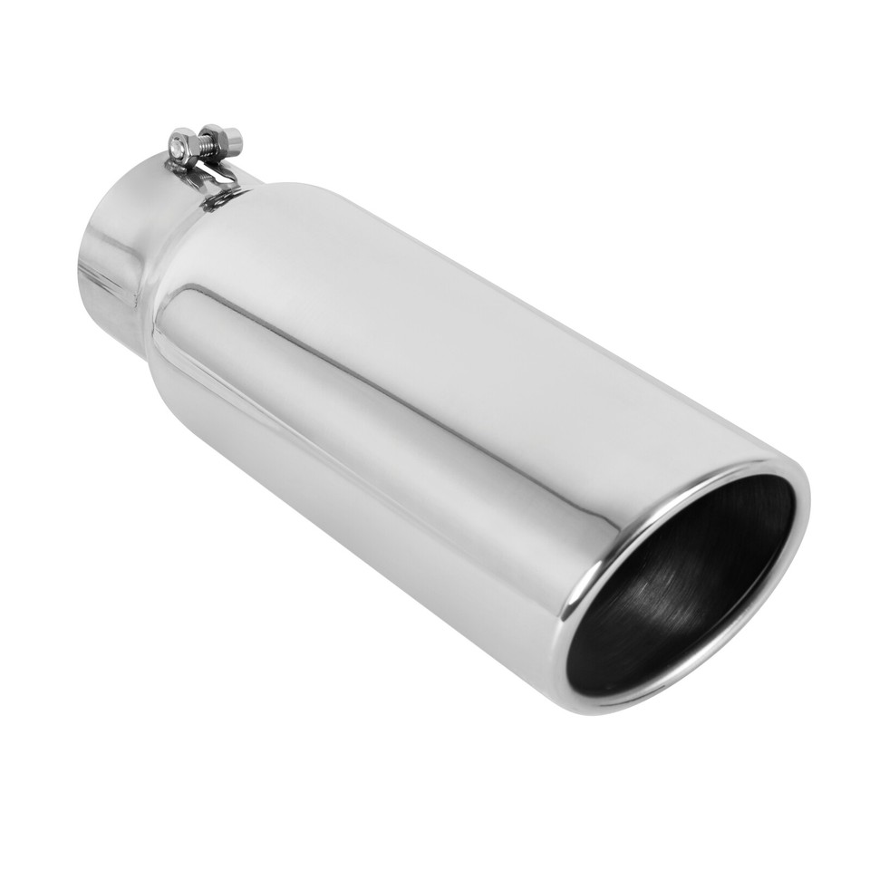 Silver Diesel Exhaust Tip 3" Inlet 4" Outlet 12inch Long Stainless ...