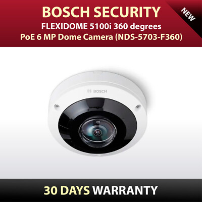 BOSCH NEW Flexidome 5100i 360 PoE 6MP Dome Camera (NDS-5703-F360) | eBay