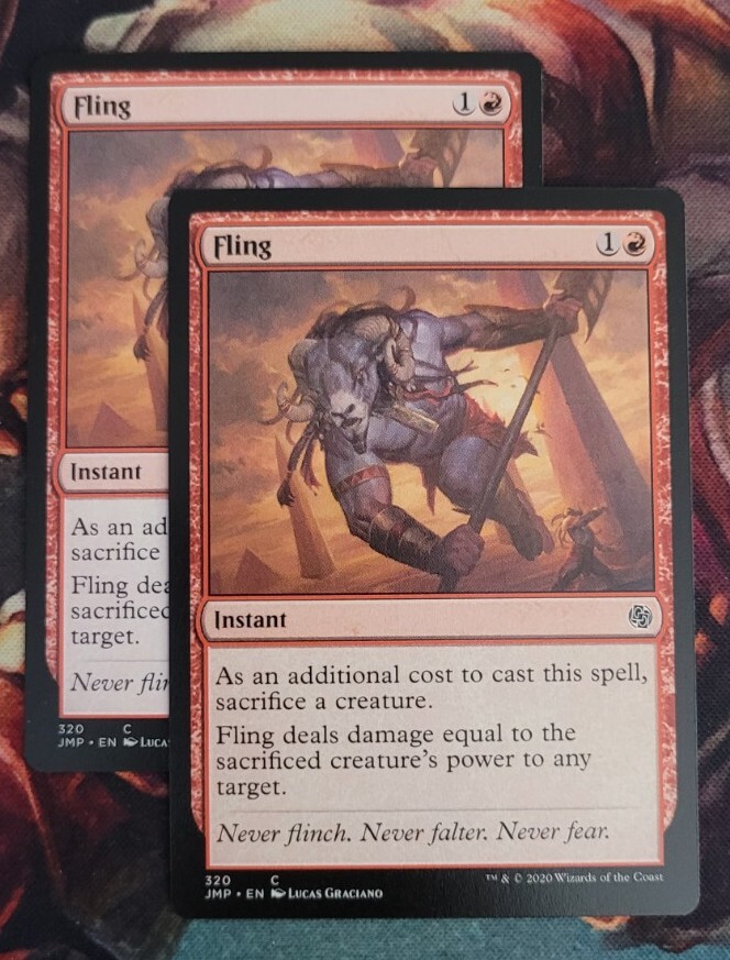 2 MTG Fling Jumpstart 320 Regular Common cards | eBay