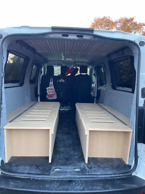 Ply camper van bed, 2 storage space seats, bed/seat, double bed, van ...