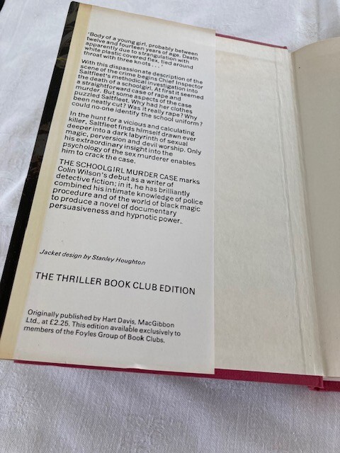 Colin Wilson The Schoolgirl Murder case. Thriller Book club 1975 H/B ...