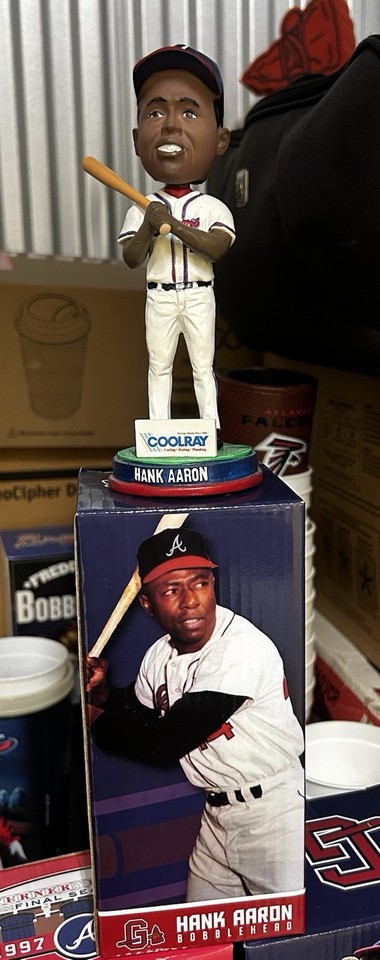 Hank Aaron Bobblehead 2016 Gwinnett Braves - RARE (BOX, NO STYROFOAM ...