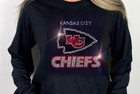 IRON ON TRANSFER Kansas City Chiefs Crystal Rhinestones 8x9 inches For ...