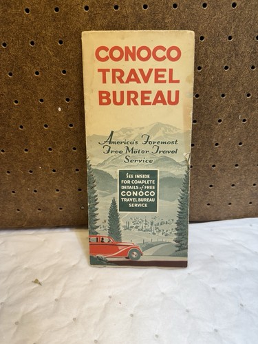 VINTAGE CONOCO TRAVEL BUREAU MAP *has tearing* | eBay