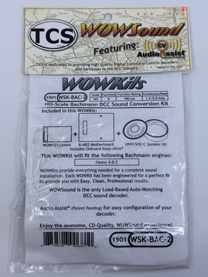 HO Scale TCS #1901 WSK-BAC-2 Bachmann 4-8-2 Steam Loco DCC Sound Conversion Kit | eBay