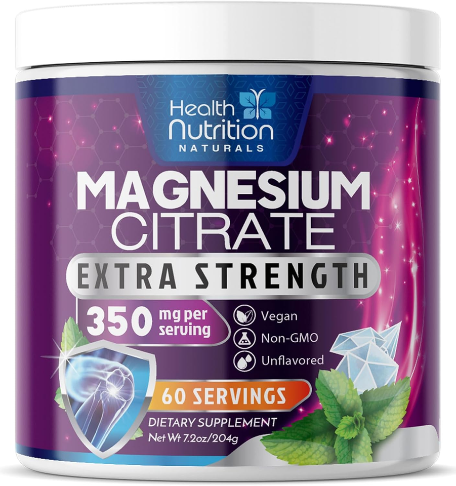 Magnesium Powder Supplement - Magnesium Citrate Powder Drink Mix ...