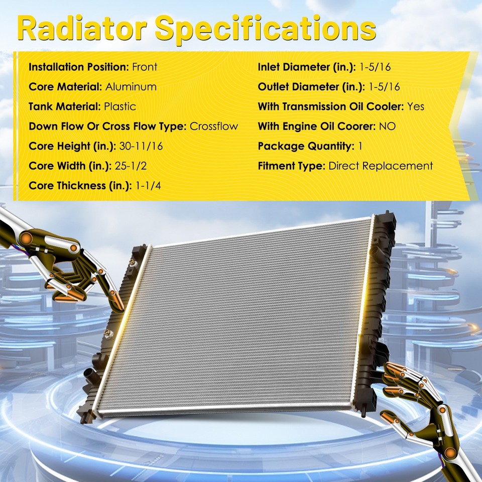 Radiator For 2018-2023 Buick Enclave 2018-2023 Chevy Traverse V6 3.6L ...
