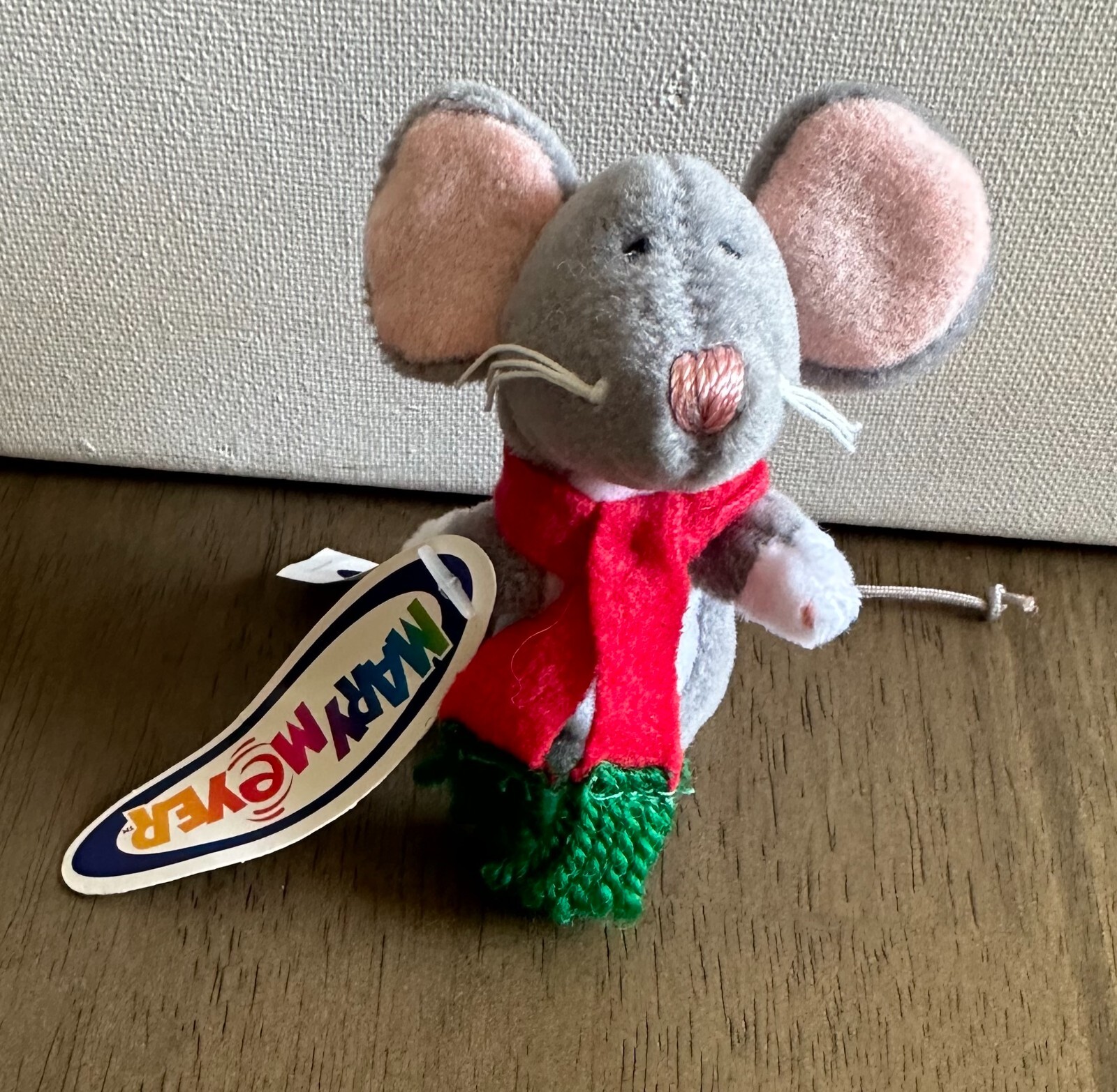 2 VTG Mary Meyer Christmas Mouse & Snowman Plush Stuffed Finger Puppets ...