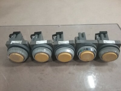 Lot Of 5 IDEC ABN BS010E PUSH BUTTON SWITCH YELLOW #13G85 | eBay