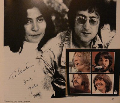 Yoko Ono Signiert Beatles Katalog original Unterschrift Signed ...