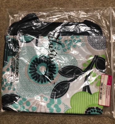 Thirty-One Oh-Snap Pocket Pouch Fabulous Floral Green Turquoise White ...