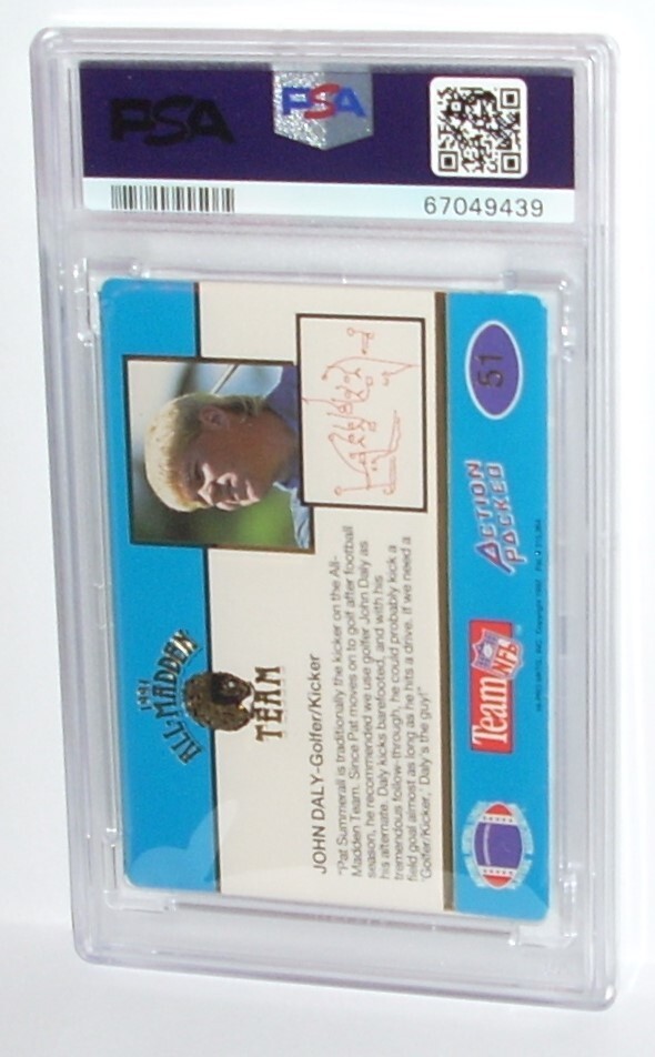 1991 Action Packed The All-Madden Team John Daly #51 Rookie PSA 8 Golf ...