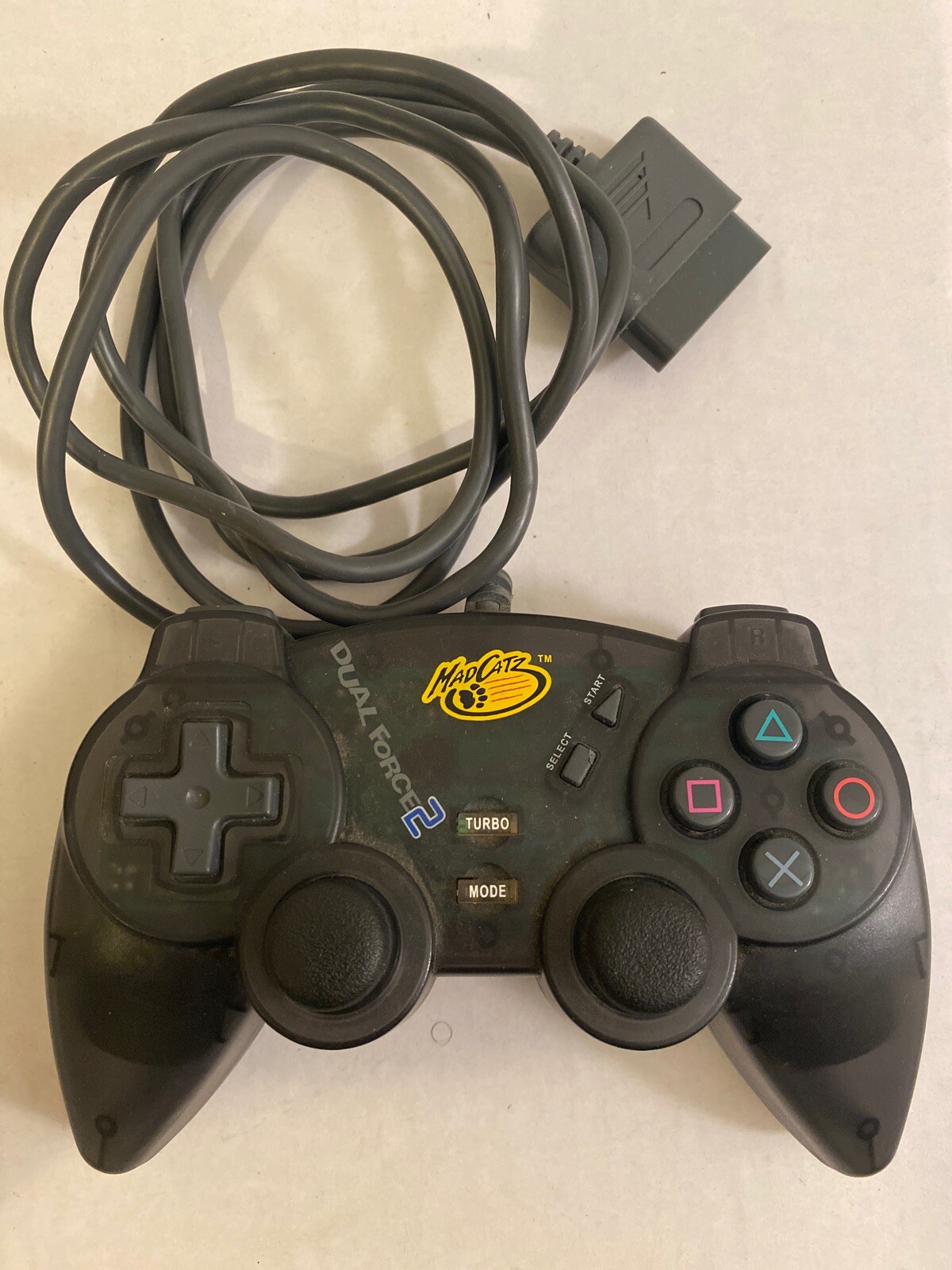 Mad Catz Dual Force 2 Pro Playstation 2 PS2 Controller Gray | eBay