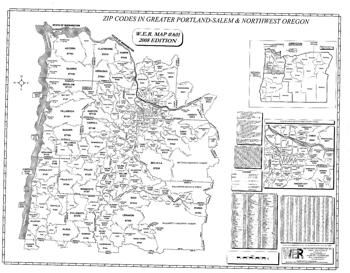 Portland Zip Code Map