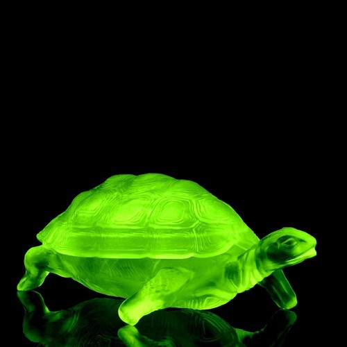 Art Deco Green Uranium Glass Bowl ' Turtle ' Jewelry Box 1930's H ...