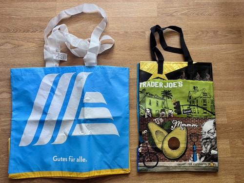 Trader Joes Aldi Bag Germany Grocery German Tote Carry On Reusable New ...