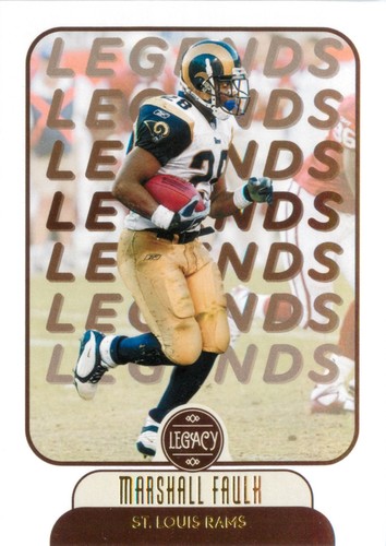 Marshall Faulk 2021 Panini Legacy Football NFL Legends Card #107 St ...
