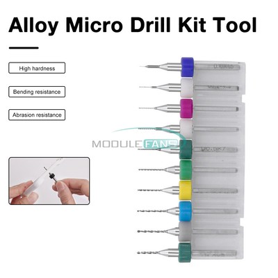 10pcs/Set PCB Mini Drill Bit Tungsten Steel Carbide for Print Circuit ...