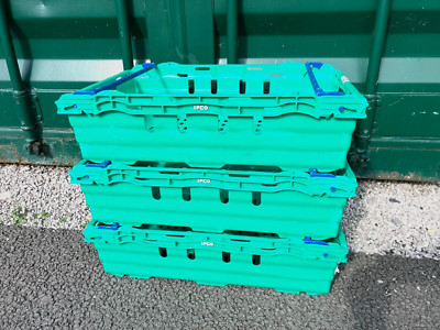 150x Used IFCO Bale Arm Tray, Crate, Box 60x40x16cm Storage, Removals ...