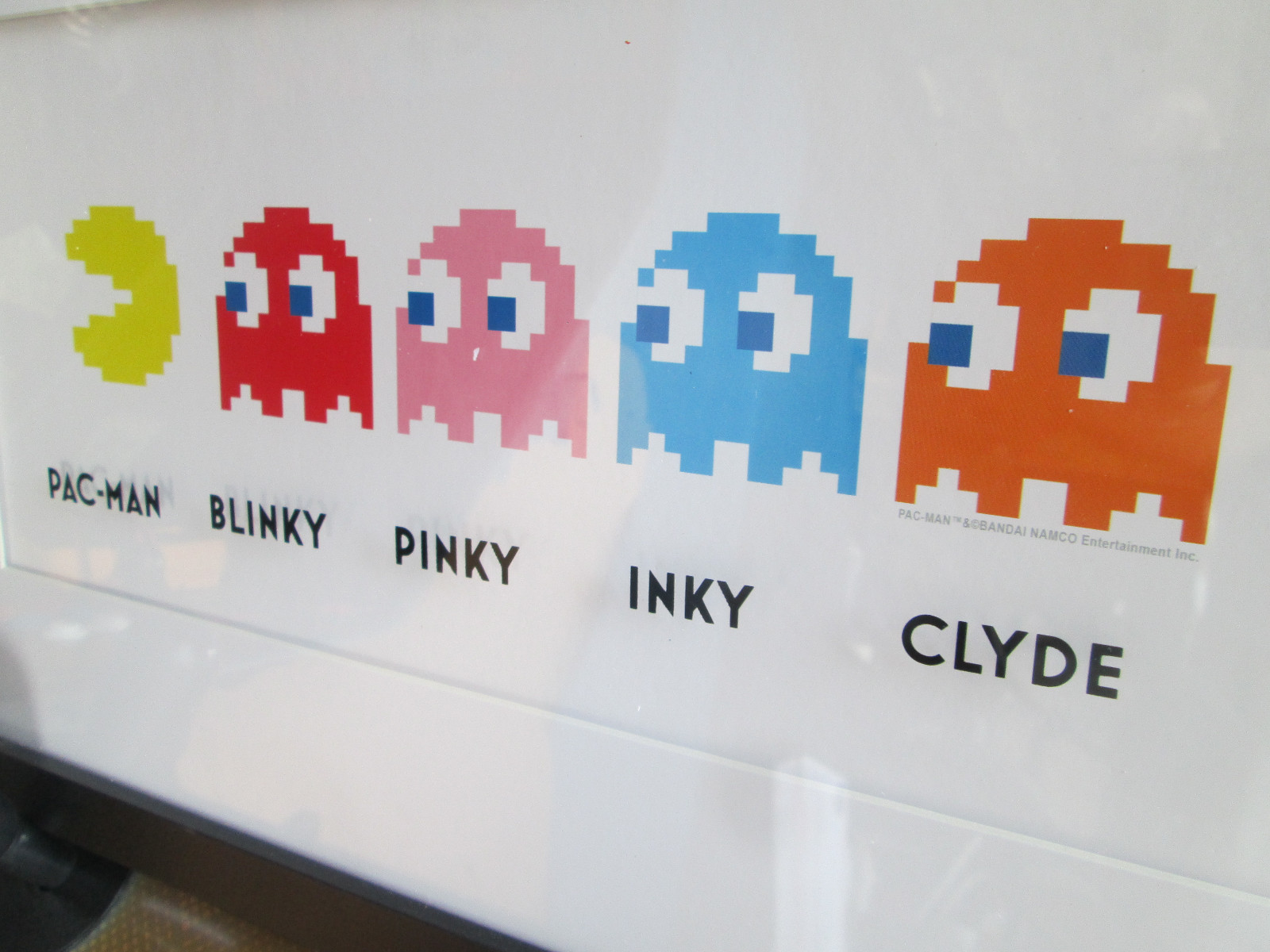 PAC MAN FRAMED WALL ART DECORATION Blink MIDWAY ARCADE VIDEO GAME COIN ...