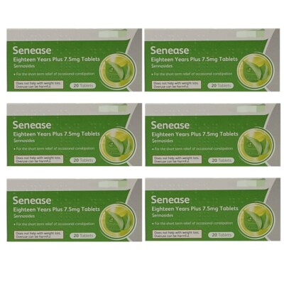 Senease Laxative 7.5mg - Relieve Occasional Constipation - 120 Tablets ...