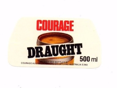 Australia - Beer Label - Courage Breweries, Melbourne - Courage Draught ...