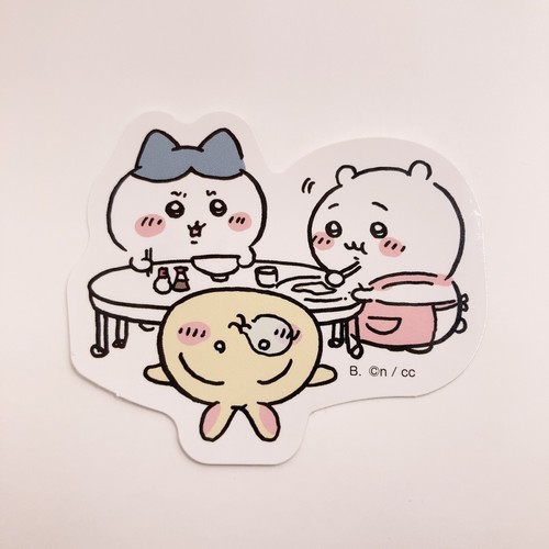 Usagi Hachiware Chiikawa Eating Die Cut Sticker Seal 4 Nagano Japan ...