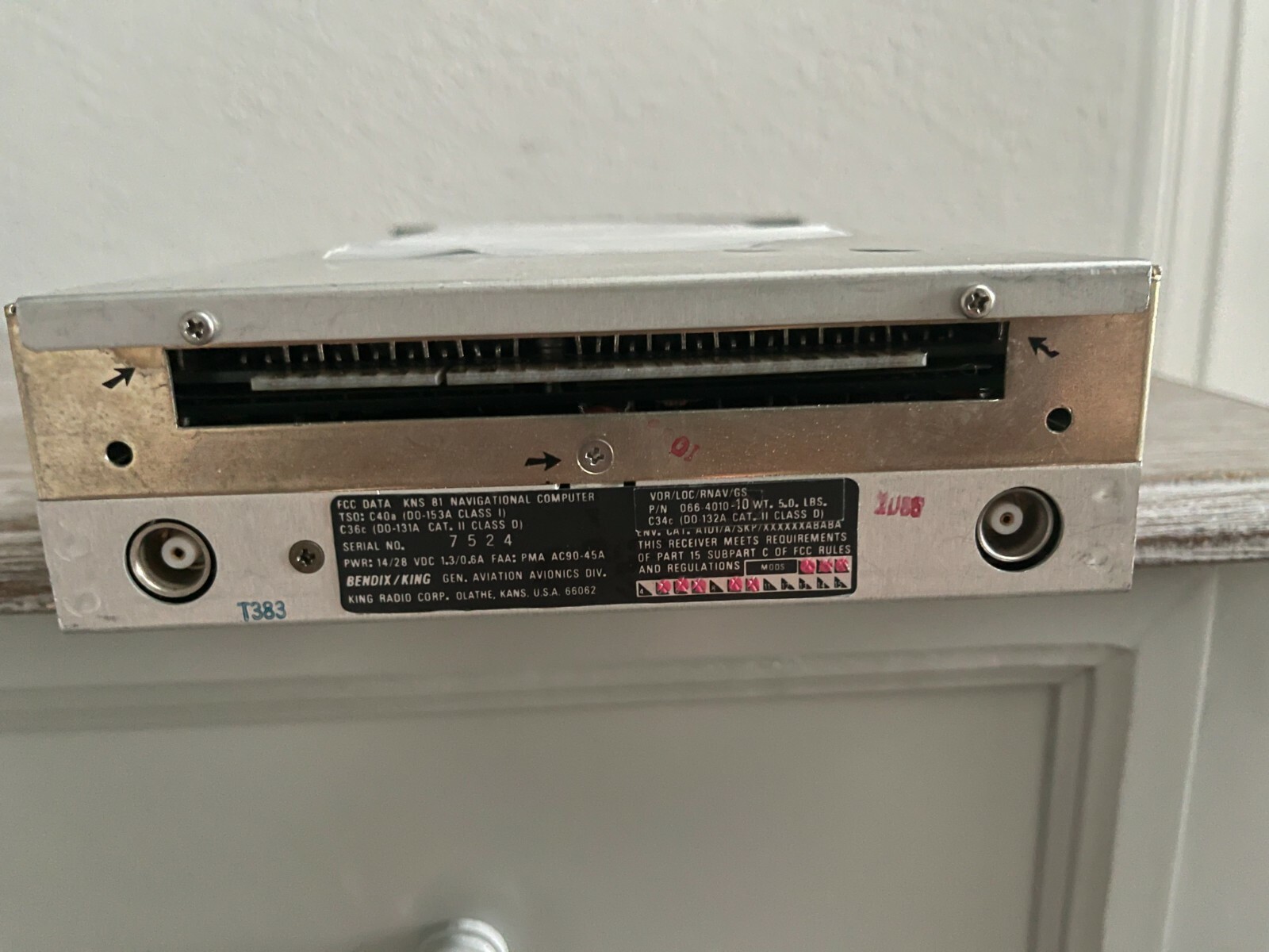 BENDIX/KING KNS-81 VOR/LOC/RNAV/GS P/N 066-4010-00 WITH FAA FORM 8130-3 ...