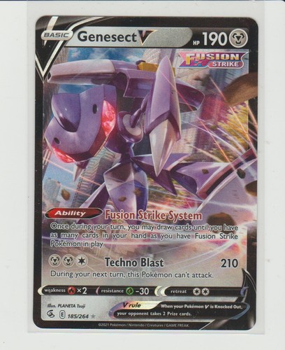 Genesect V Ultra Rare Holo Pokemon Card Fusion Strike 185/264 | eBay