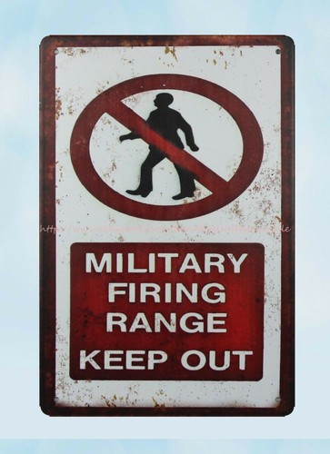 Military Firing Range Keep Out metal tin sign hanging wall decor | eBay