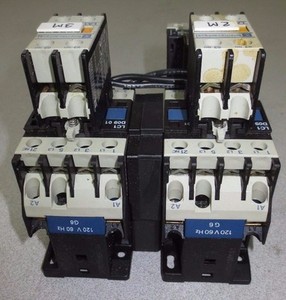 TELEMECANIQUE LC1 D09 1 CONTACTOR (2) + LA1 DN 20 (2) + LR2 D13 TIMER ...