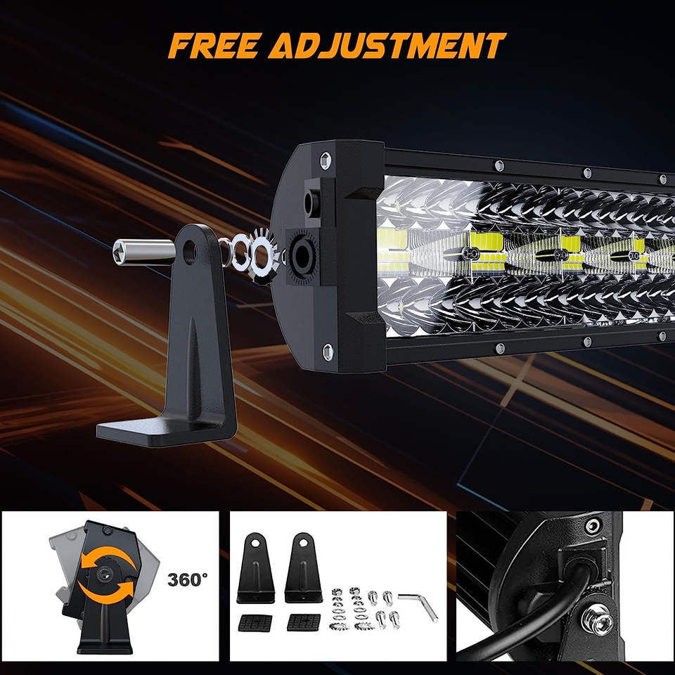22inch 120W LED Light Bar Spot Flood Combo Offroad Driving Work For ...