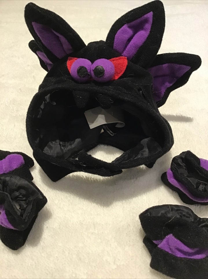 black & purple bat goblin xs dog or cat costume hood GUC | eBay UK