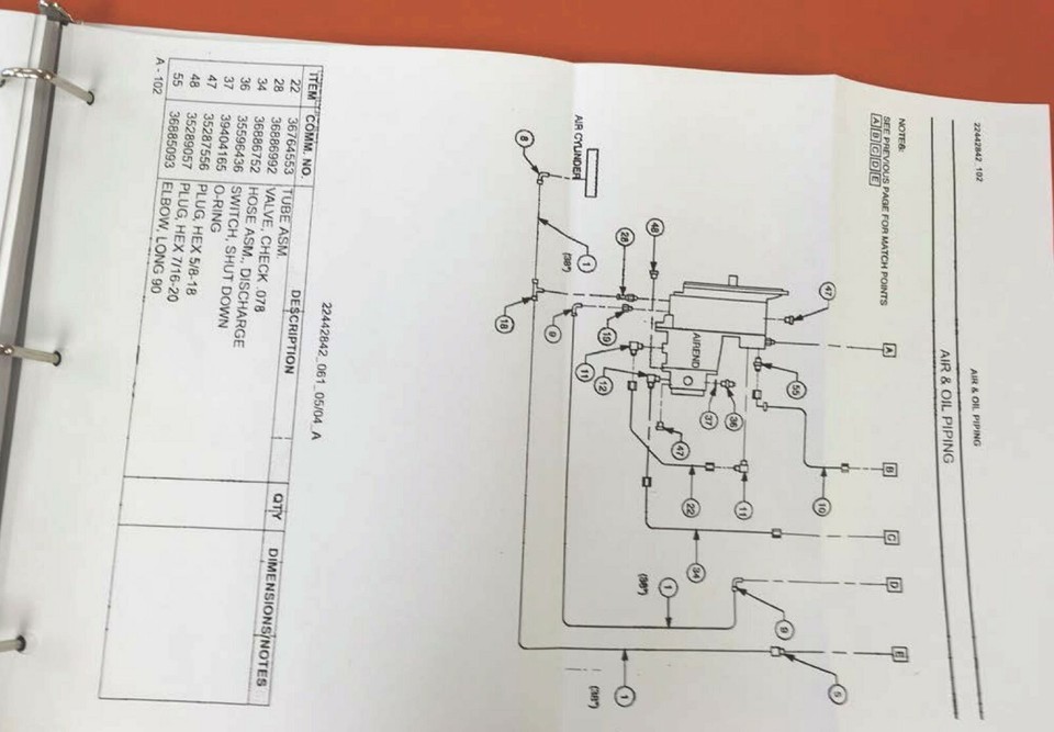 Ingersoll Rand P185WJD Air Compressor Manual | eBay