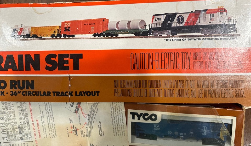 Vintage Tyco Electric Train Set HO Scale Spirit of 76 #7305 plus extras ...