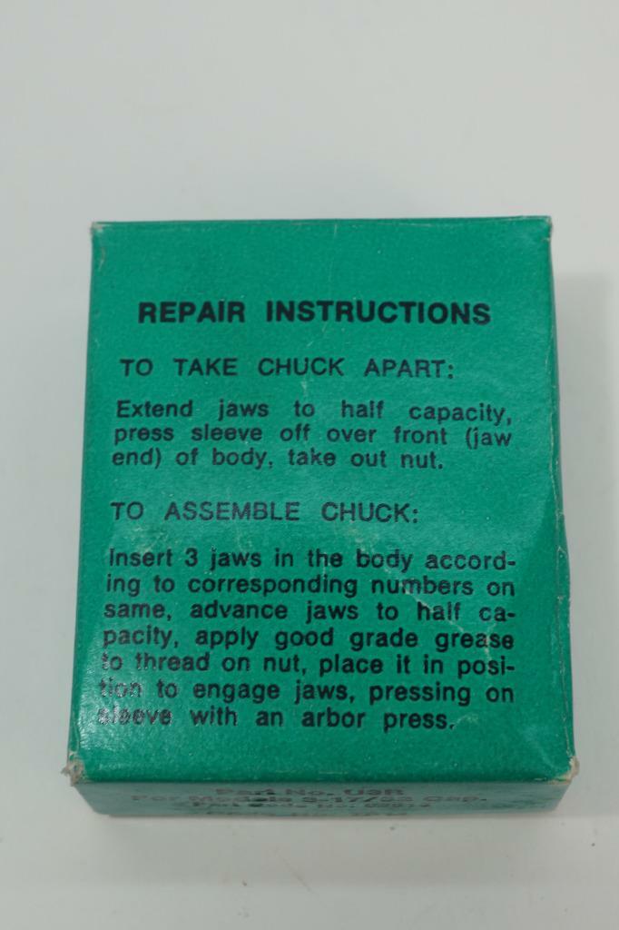 New Jacobs U3R Jaws & Threaded Nut Repair Kit 3-17/32 Cap Drill Chuck ...