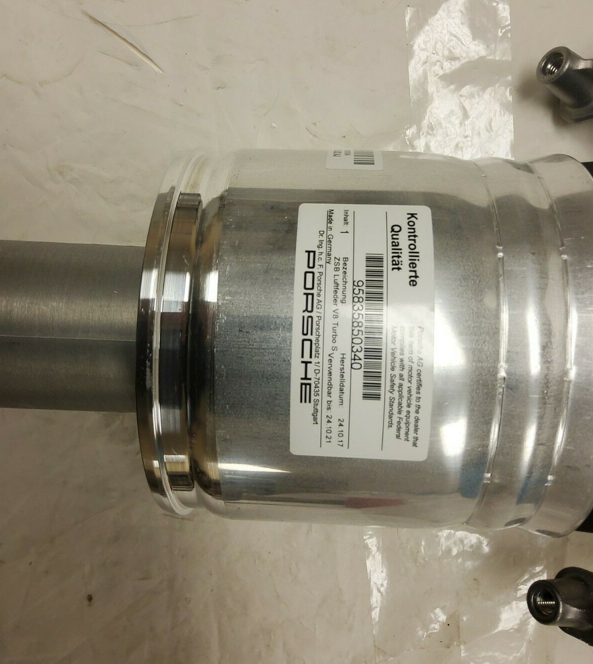 New Genuine Porsche Cayenne OEM 958-358-503-40 Rear Left Air Suspension ...