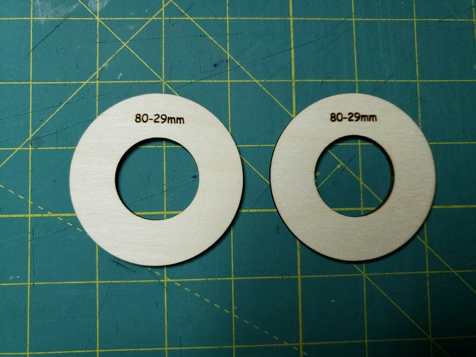 BT-80 X 29mm Centering Ring Set For Estes model rocket kits laser cut ...