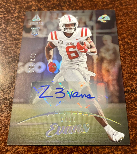 2023 Luminance ZACH EVANS Rookie RC Autograph Card #'d /350 SP LOS ...
